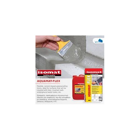 Isomat AQUAMAT-Flex gri 33Kg mortar hidroizolant flexibil, bicomponent