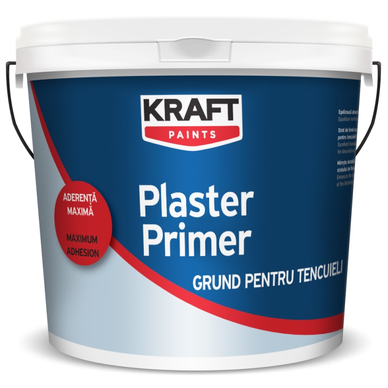 Kraft Plaster Primer alb 4L grund acrilic rugos pentru tencuieli