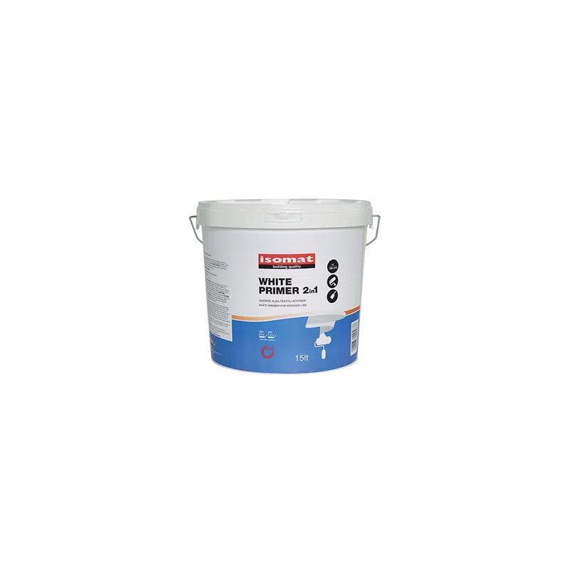 Isomat WHITE PRIMER 2 In 1 25L amorsa alba pentru interior